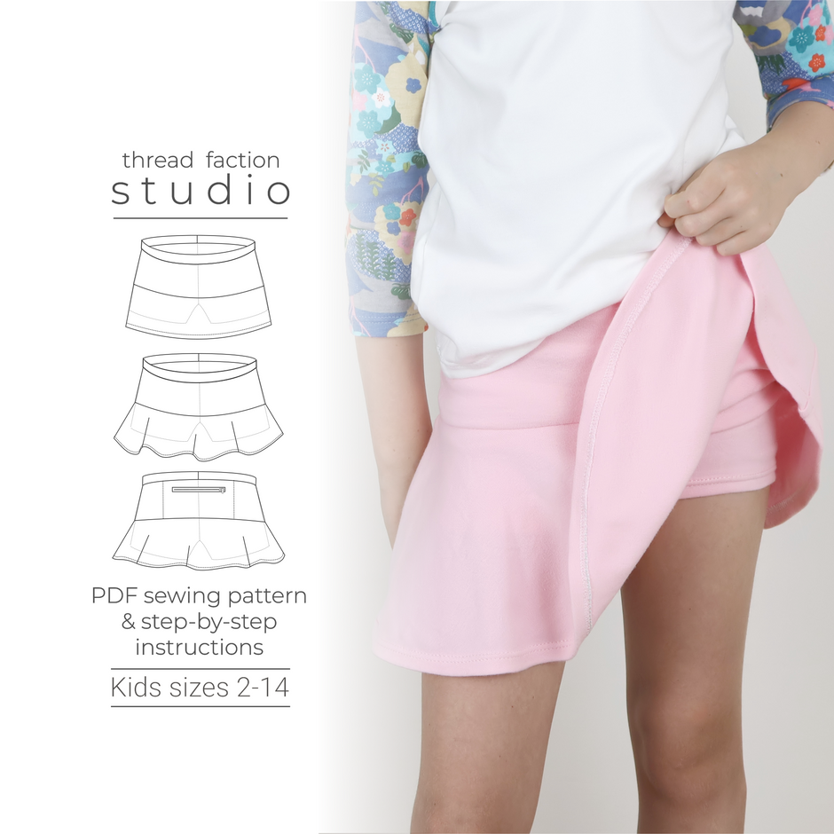 Kid's Skort Patterns – Thread Faction Studio