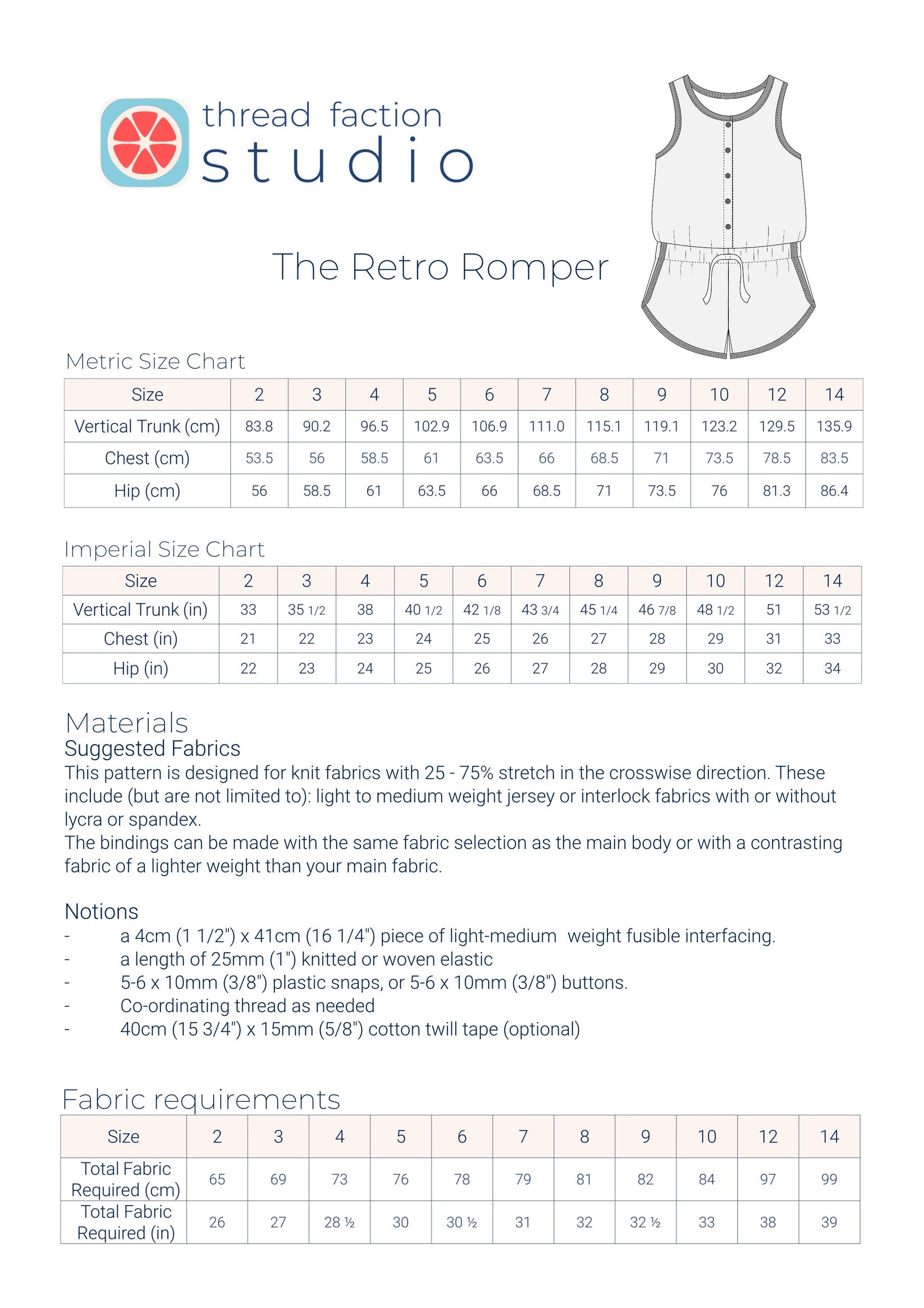The Retro Romper – Thread Faction Studio